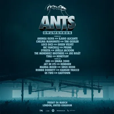 Tickets: ANTS on Tour | London | Drumsheds London Fri 06 March 2026