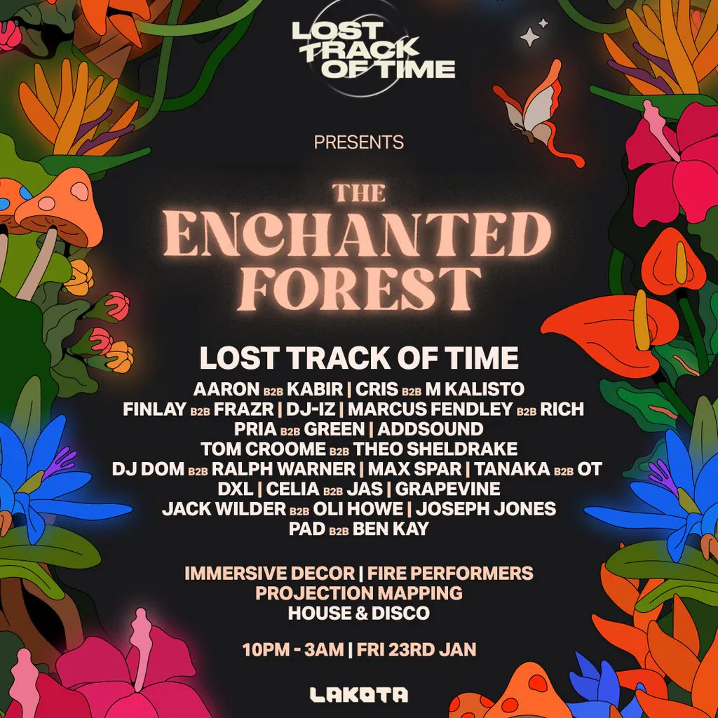 Lost Track of Time presents: The Enchanted Forest | Lakota Bristol Fri ...