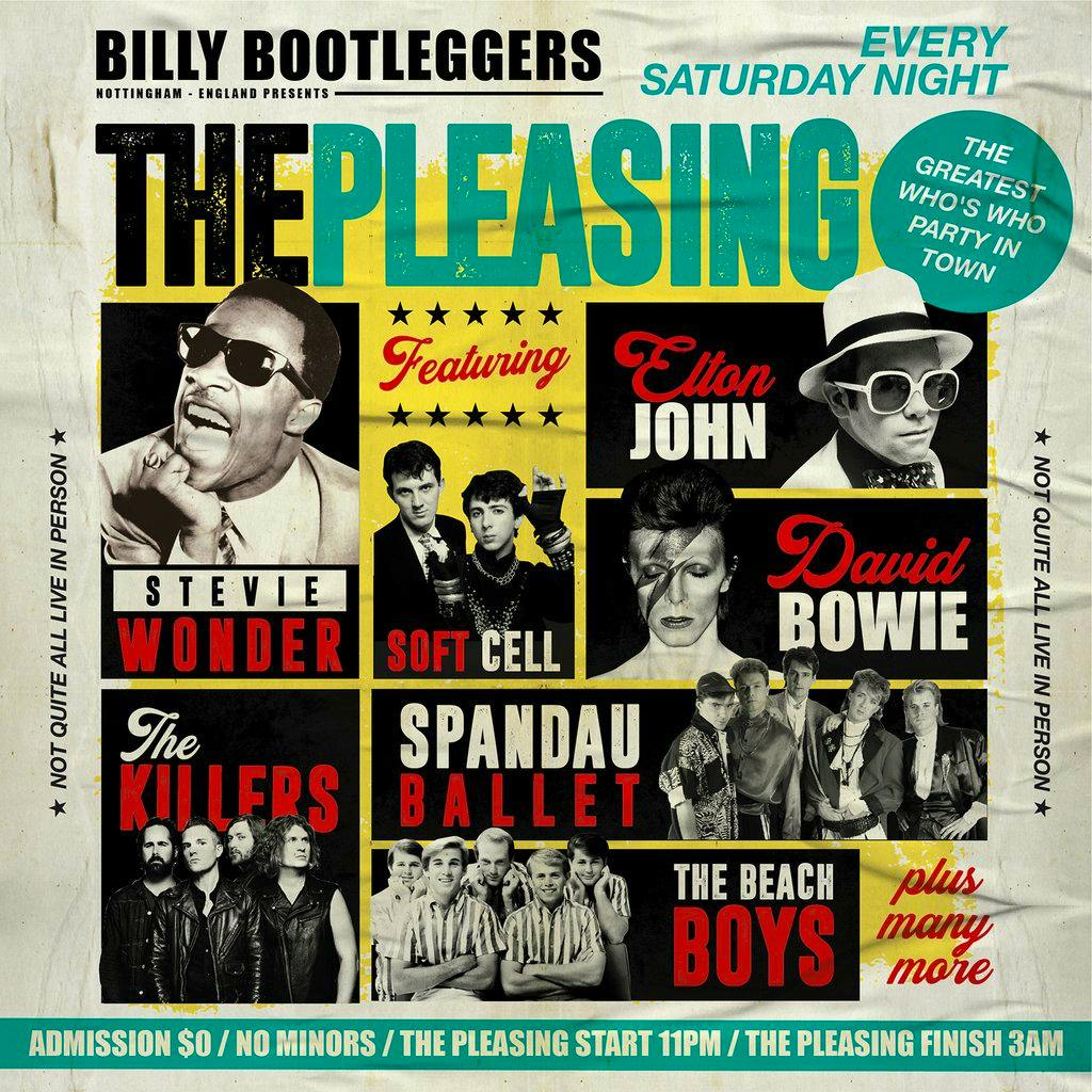 Tickets: THE PLEASING - Saturday Nights @ Billy's | Billy Bootleggers ...