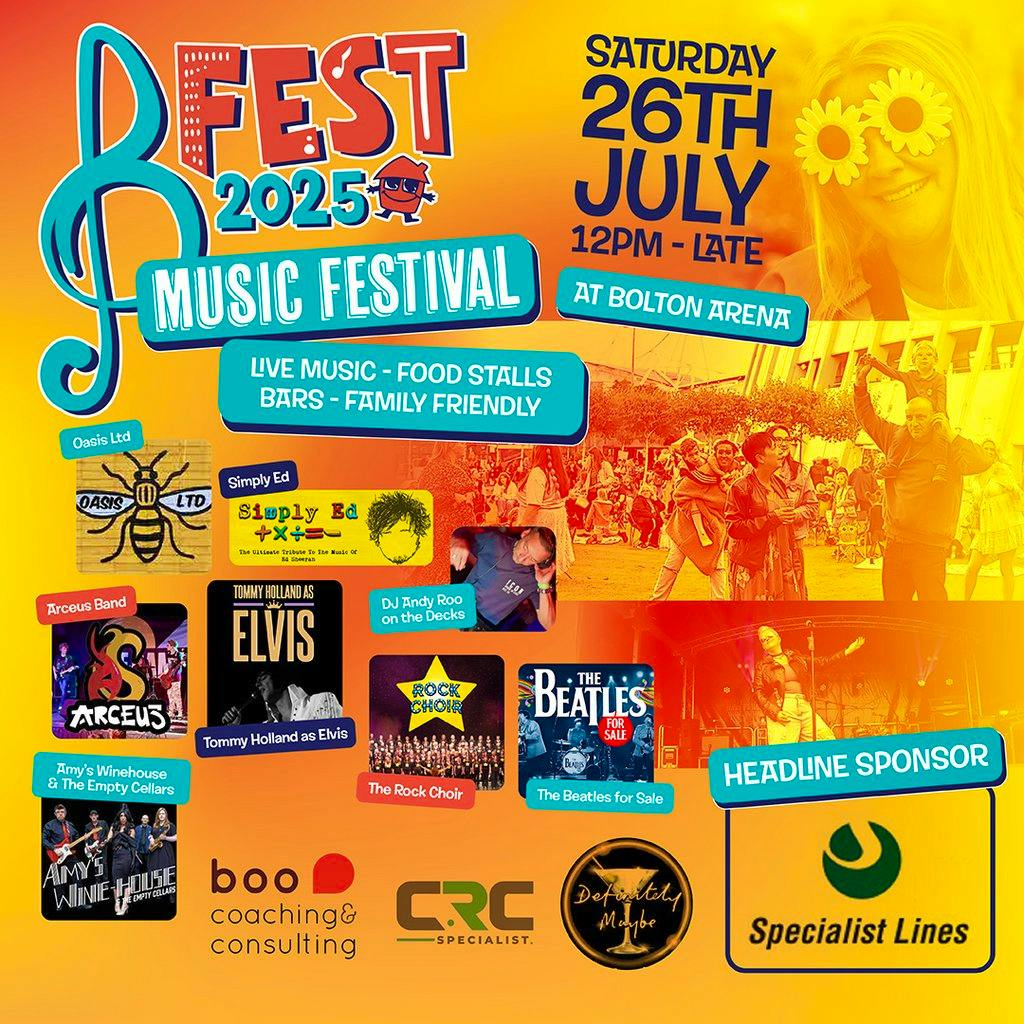 BFEST Music Festival | Bolton Arena Bolton Sat 26 July 2025