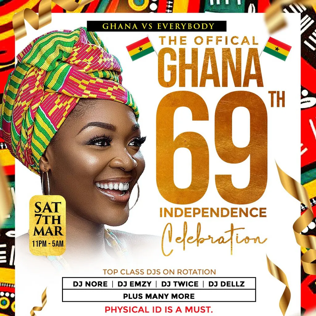 Official Ghana 69th Independence Party | LA Lounge London Sat 07 March 2026