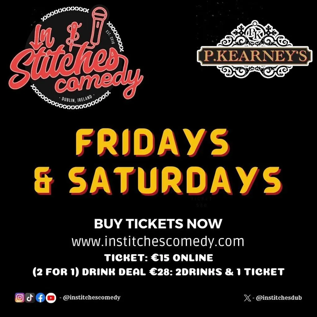 In Stitches Comedy Club Saturday Night | Peadar Kearney's Pub ...