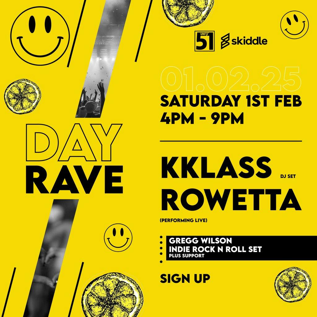Tickets: Day Rave with KKlass, Rowetta ( live ) & Greg Wilson Indie Set ...