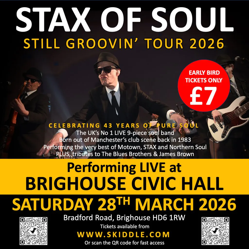 Stax Of Soul | Brighouse Civic Hall LIVE Brighouse Sat 28 March 2026