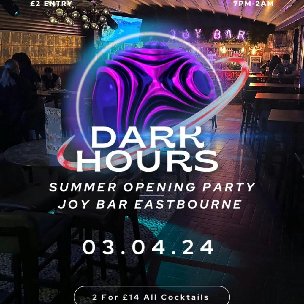 DARKHOURS @ JoyBar Eastbourne | Joy Bar Eastbourne Eastbourne | Wed 3rd April 2024 Lineup