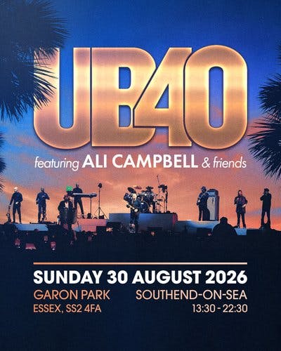 Tickets: UB40 featuring Ali Campbell - Live in Southend | Garon Park ...