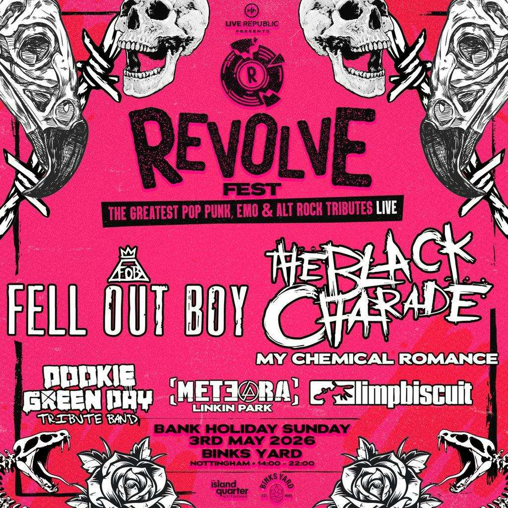 Tickets: Fell Out Boy & Black Charade | Revolve Festival | Binks Yard ...