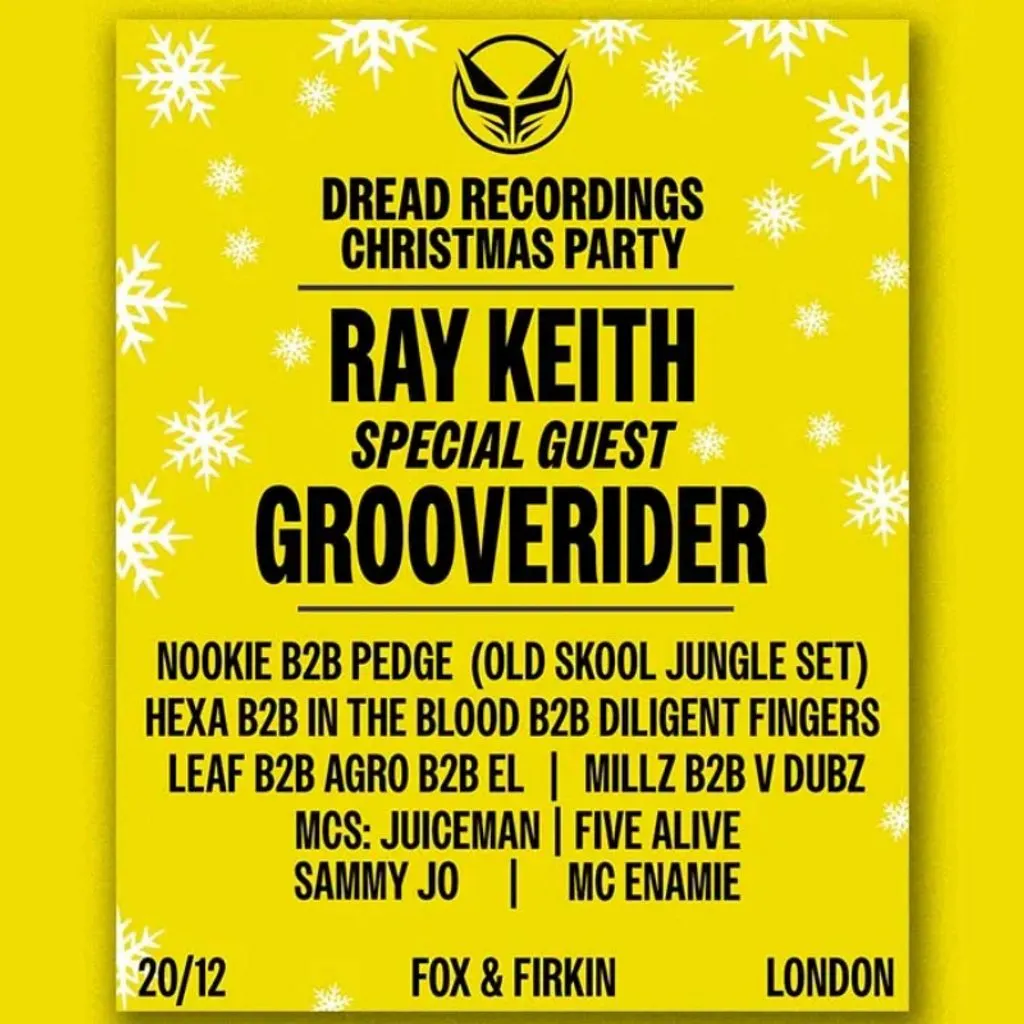 Tickets: Dread Recordings Christmas Party w/ Ray Keith, Grooverider ...