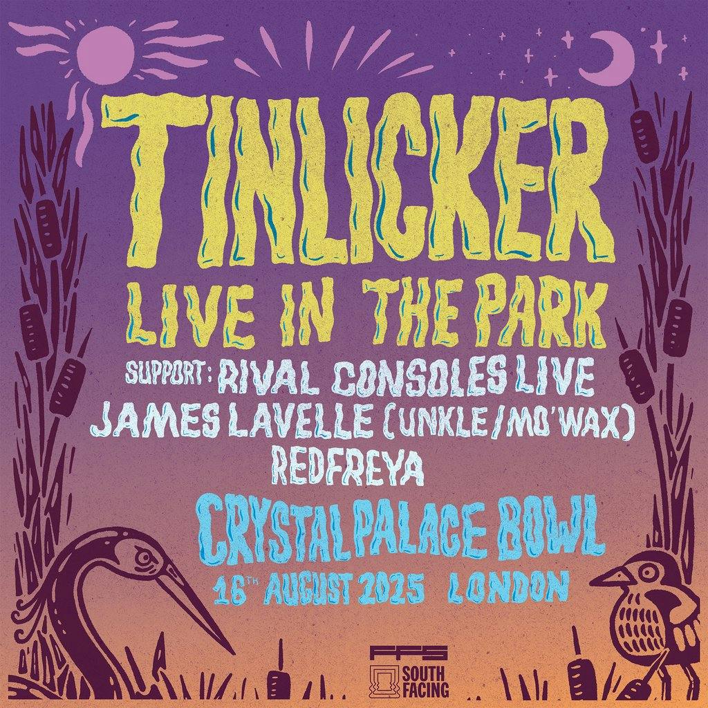 Tinlicker In The Park 2025 | Crystal Palace Bowl London Sat 16 August 2025