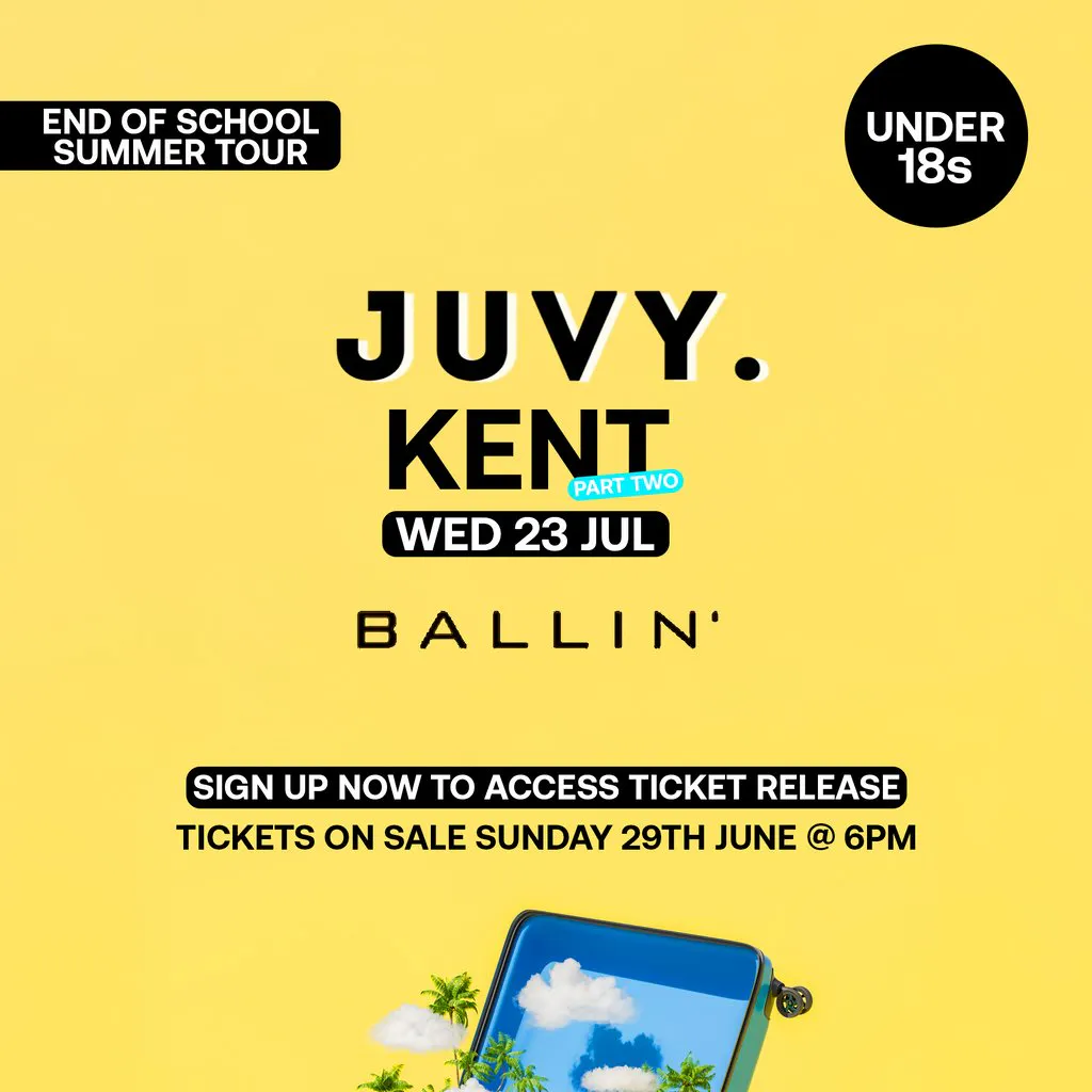 JUVY Under 18s - End Of School Tour - Weds 23rd July - KENT | BALLIN ...