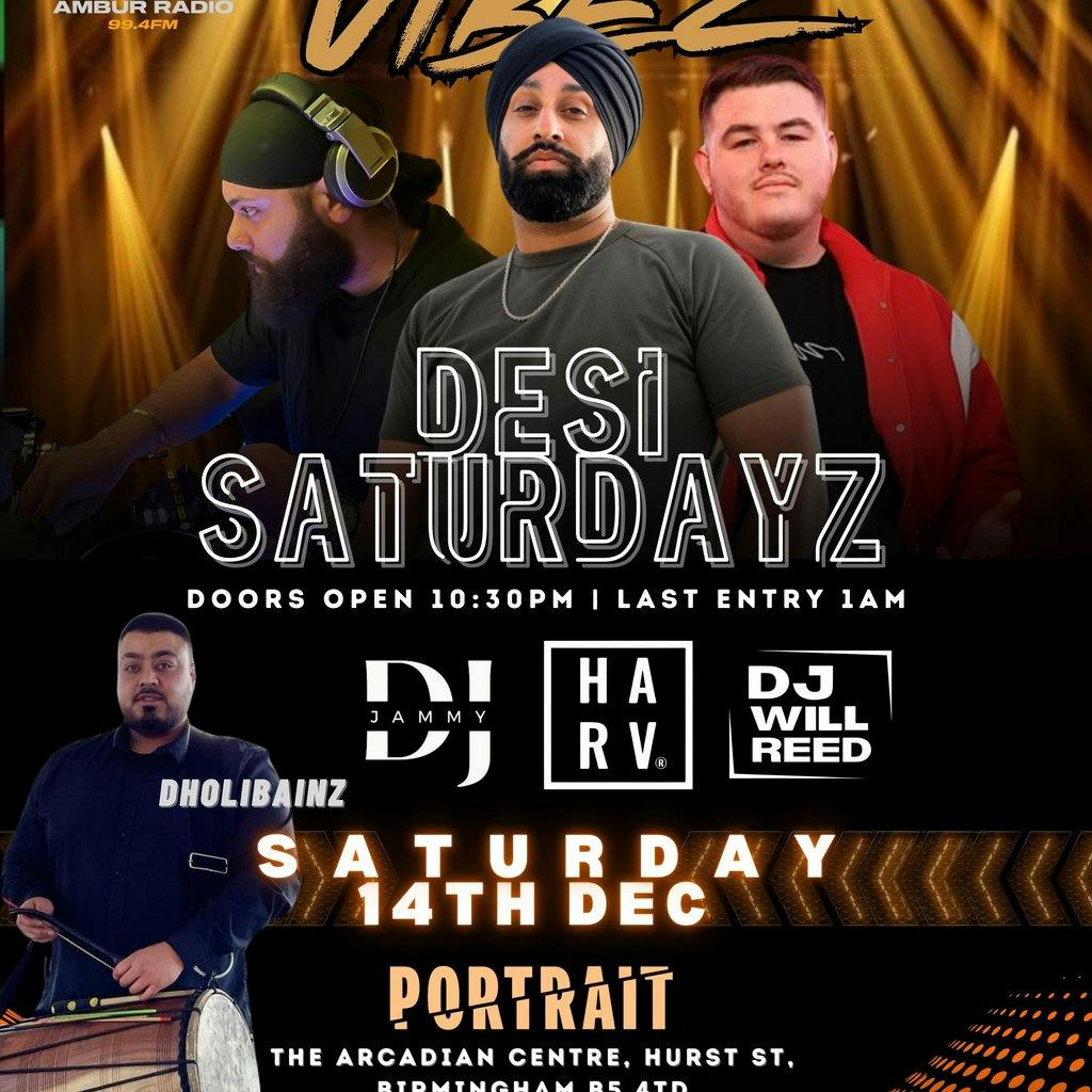 Tickets: Desi Rave presents Dj Harv - Will Reed | Portrait Birmingham ...