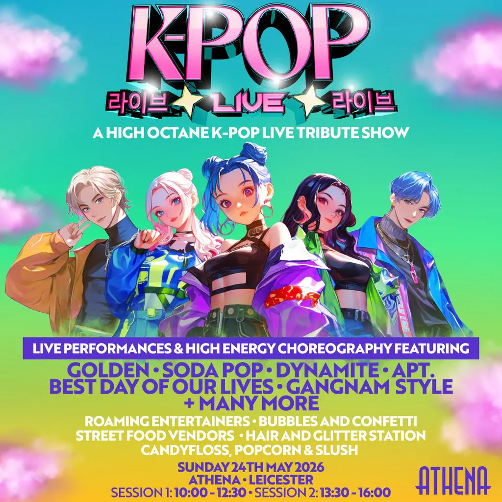 Tickets: K-Pop Live | Athena, Leicester | Athena Leicester Sun 24 May 2026