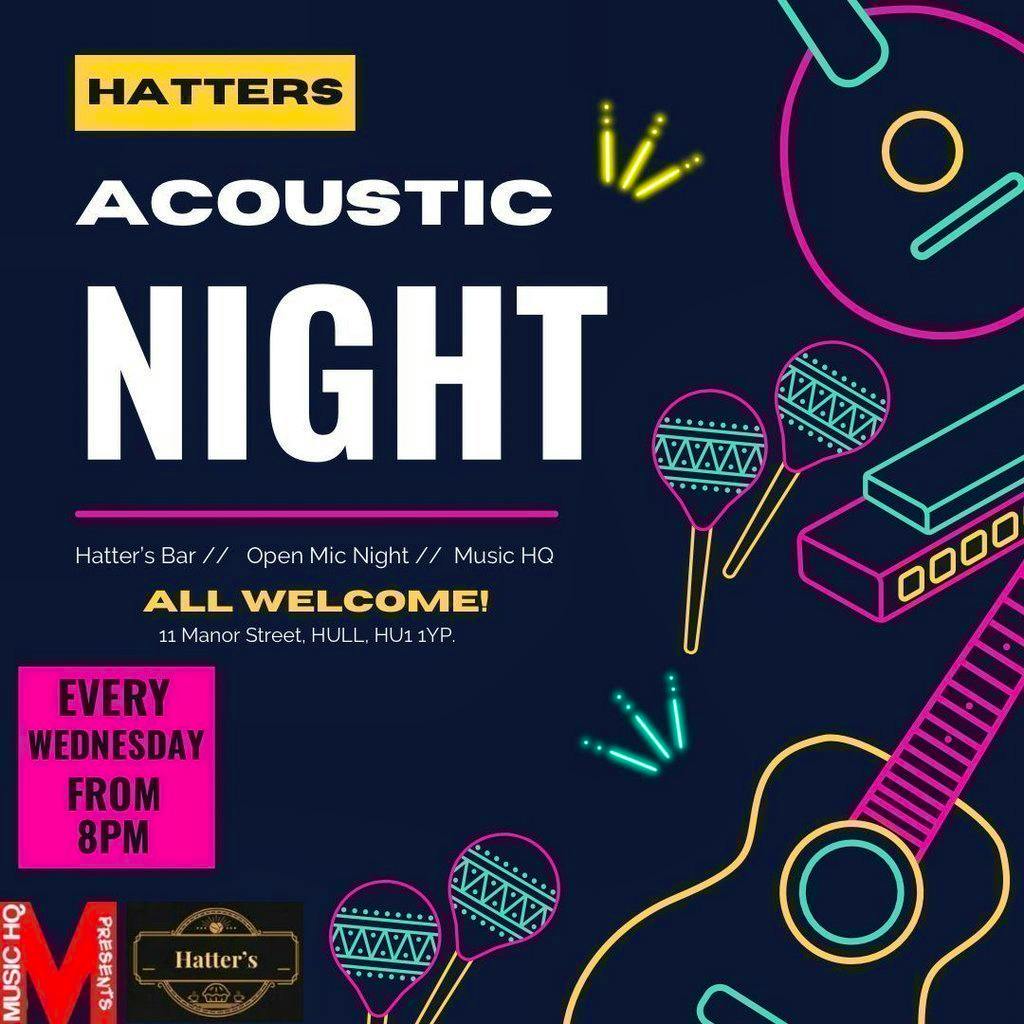 Tickets: Acoustic Wonderland Open Mic at Hatters Cafe Bar | The Mad ...