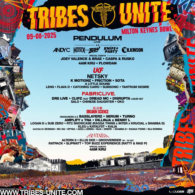 Tribes Unite w/ Pendulum LIVE, Andy C, Hedex B2B Bou, Wilkinson 2025 ...